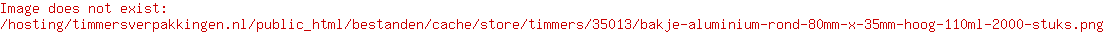 Bakje aluminium rond 80mm x 35mm hoog 110ml 2000 stuks | Timmers ...