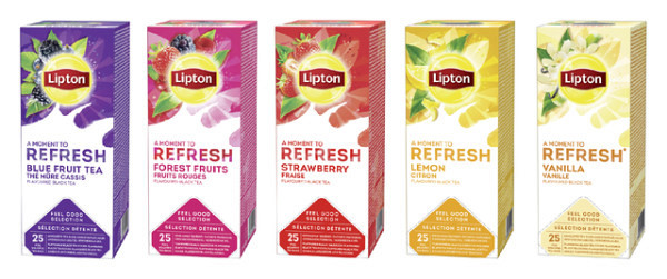 Thee Lipton Refresh blue fruit tea 25x1.5gr | Timmers Verpakkingen